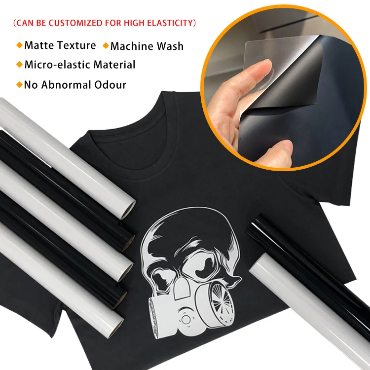 White Black Pu Heat Transfer Vinyl For Clothing Plotter Cutter And ...