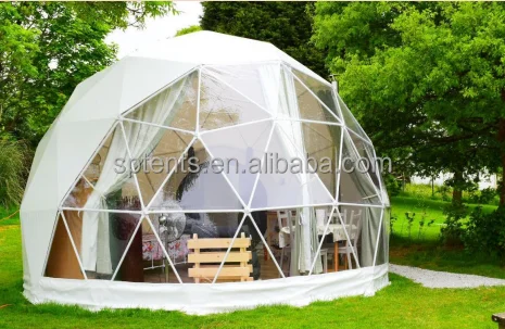 White Round Glamping Tents - Luxury & All-Season Comfort