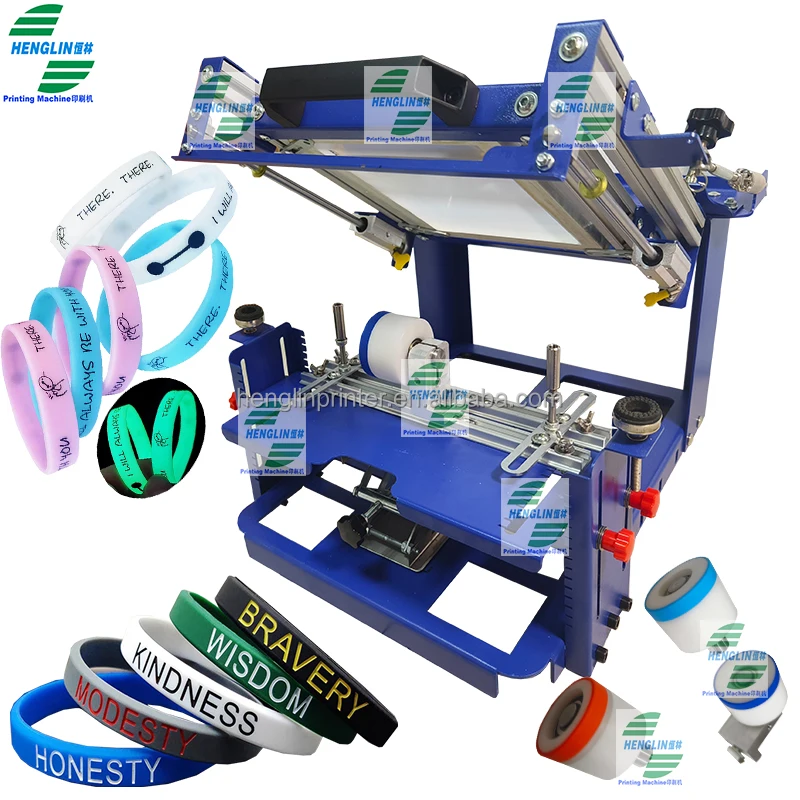 Rubber Silicone Bracelet Manual Screen Printing Machine