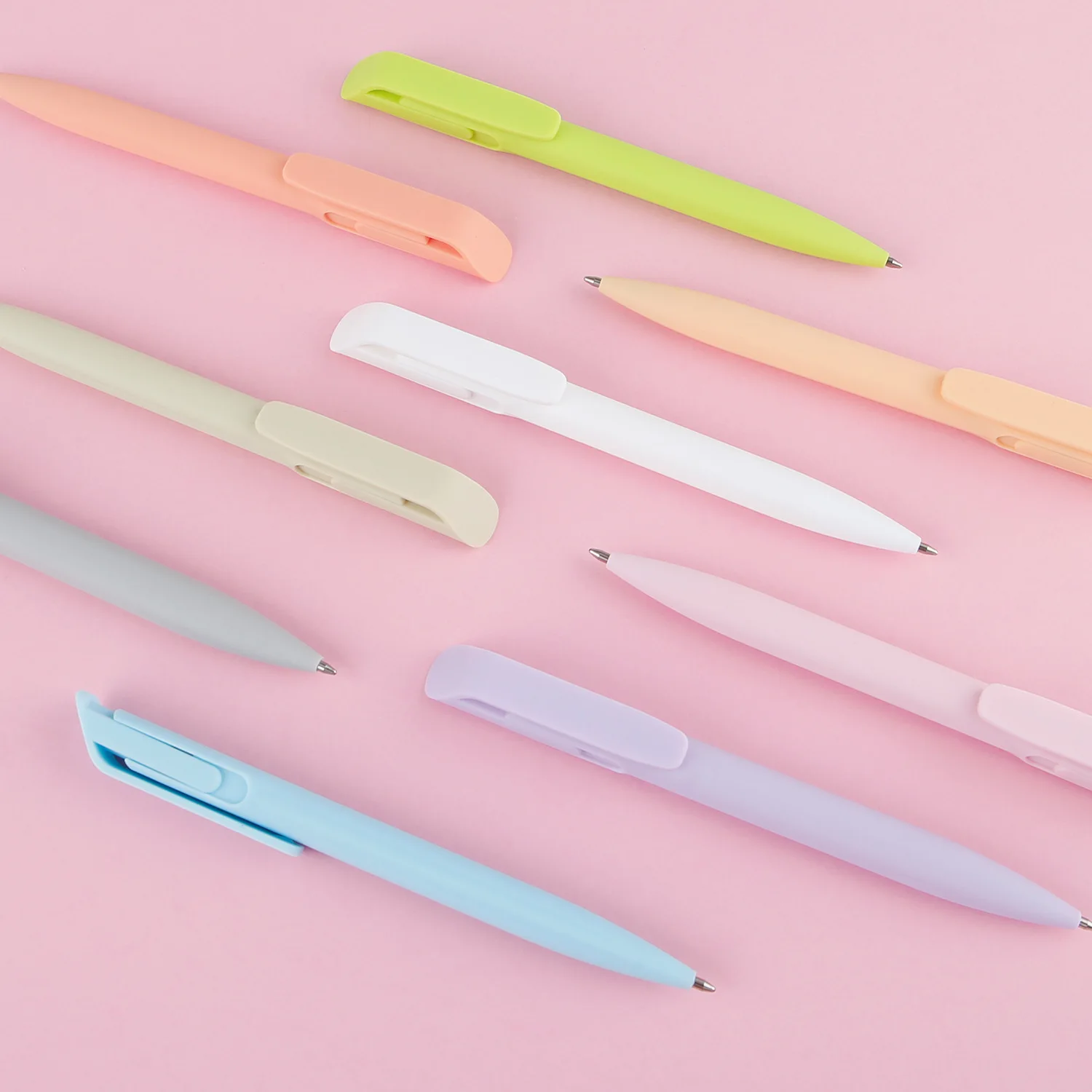 Fresh Candy-Colored Macaron Creative Plastic Student Ballpoint Pen 1 ...