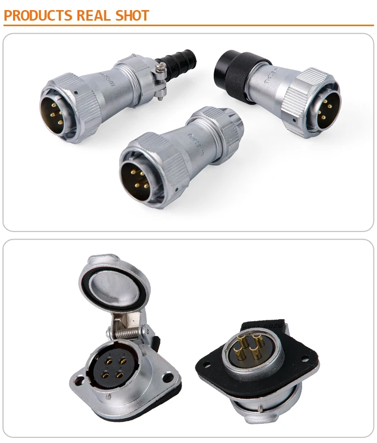 WEIPU Industrial Plug and Socket Multicore Connector IP67 Waterproof 6 ...