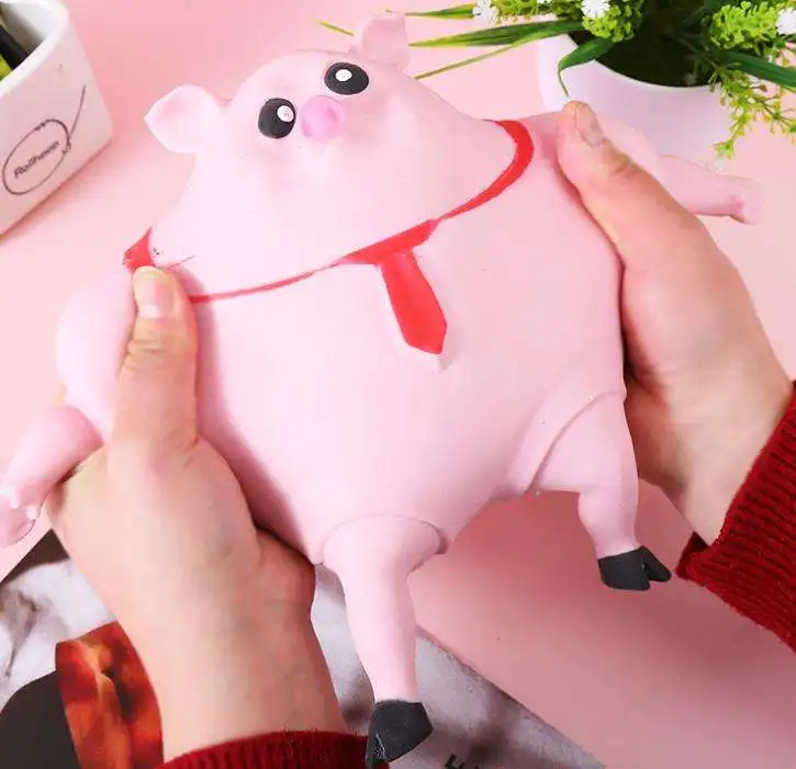 High Quality Pink Stretch Cute Squeeze Toy Pig Shape Anti Stress ...