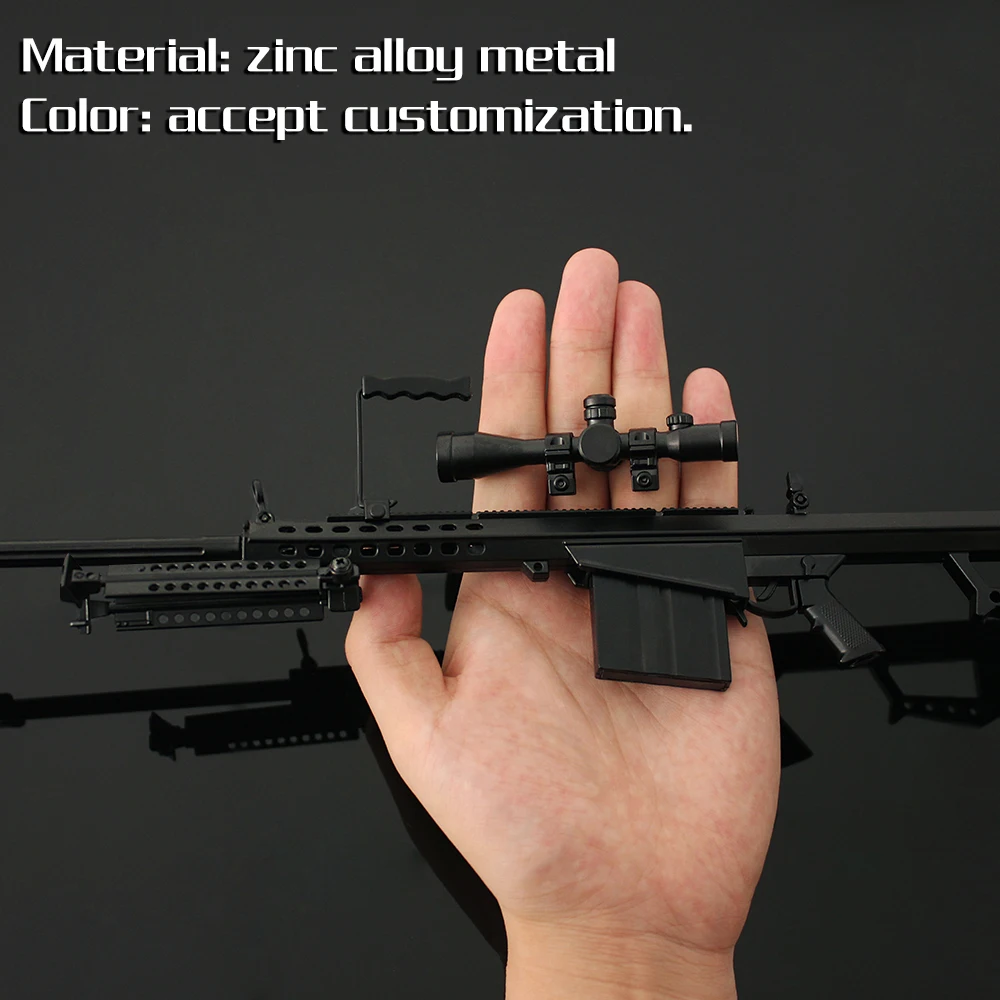 Assembly Barrett M82a1 Gun Model M4a1 Ar18 Black 1:3 Metal Model Gun ...