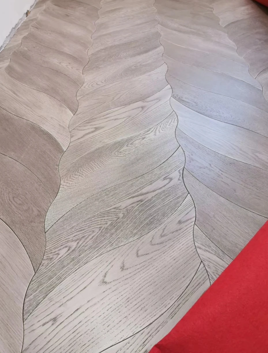 Leaf Pattern Design Parquet - Personalized Wood Flooring