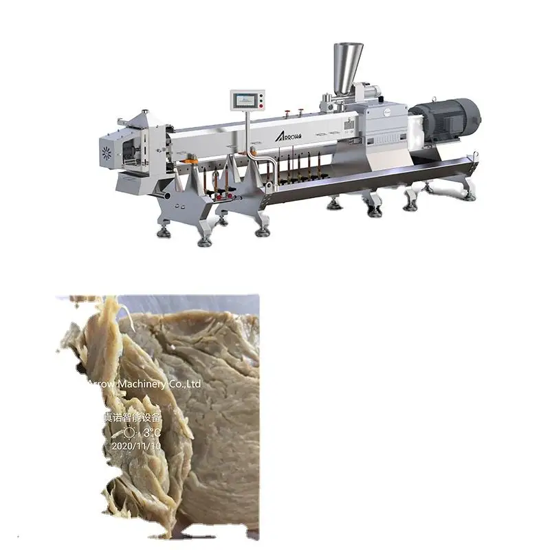 TVP TSP HMMA Soya Beans Protein Vegan Food Chunks Meat Extruded Making ...