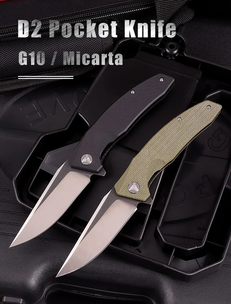 Self Designed New Micarta Handle Folding Pocket Knife EDC Outdoor ...
