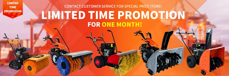 Manual Gas Powered Sweeper Snow Broom 15HP - Efficient Snow Removal