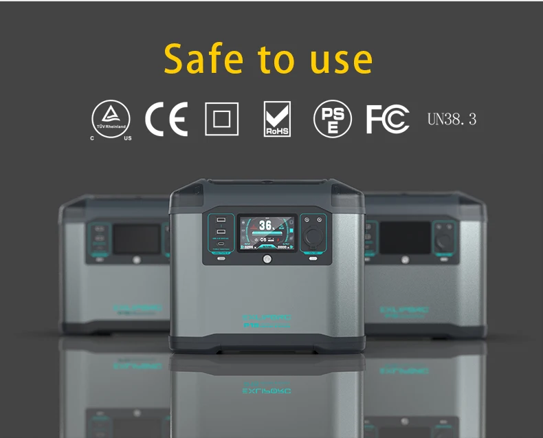 Exliporc Power Station 300w 700w 1200w 2000w 3000w Outdoor Camping Solar Portable Power Station ...