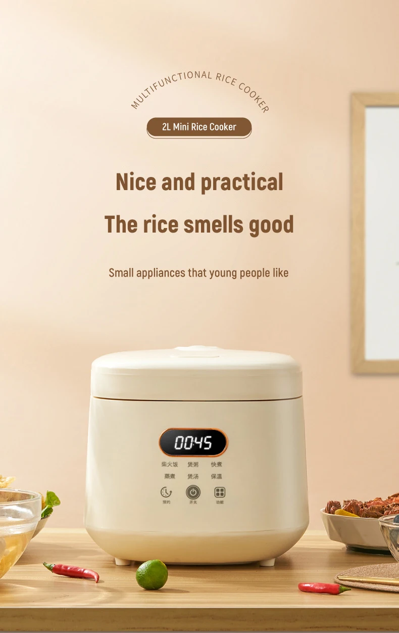 2l Mini Household Liter Mini Multi-function Rice Cooker 1~2 People ...
