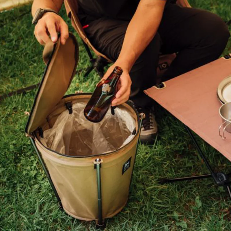 20l Outdoor Camping Garbage Can Waterproof Travel Storage Bucket ...