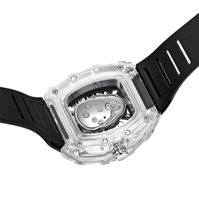 Luxury Transparent Crystal Case Sapphire Glass Watch For Richard 30m ...