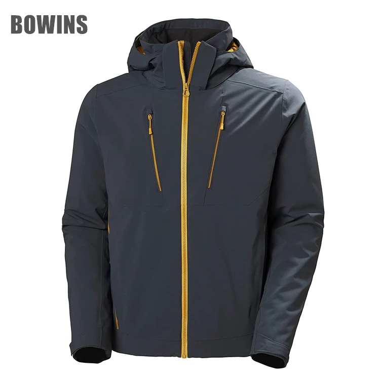 Aw 24 - 25 Hot Sale Custom High Quality Grey 3-layer Hard Shell Men Ski ...