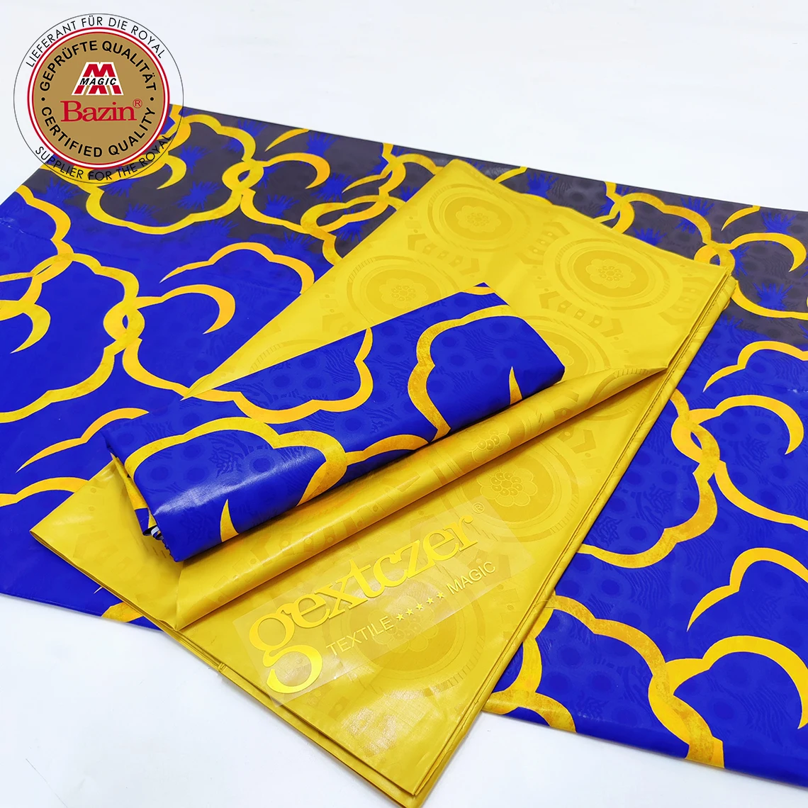 High Quality Dry Lace - 2.5 Yards Prints Bazin & Plain Baizn Riche