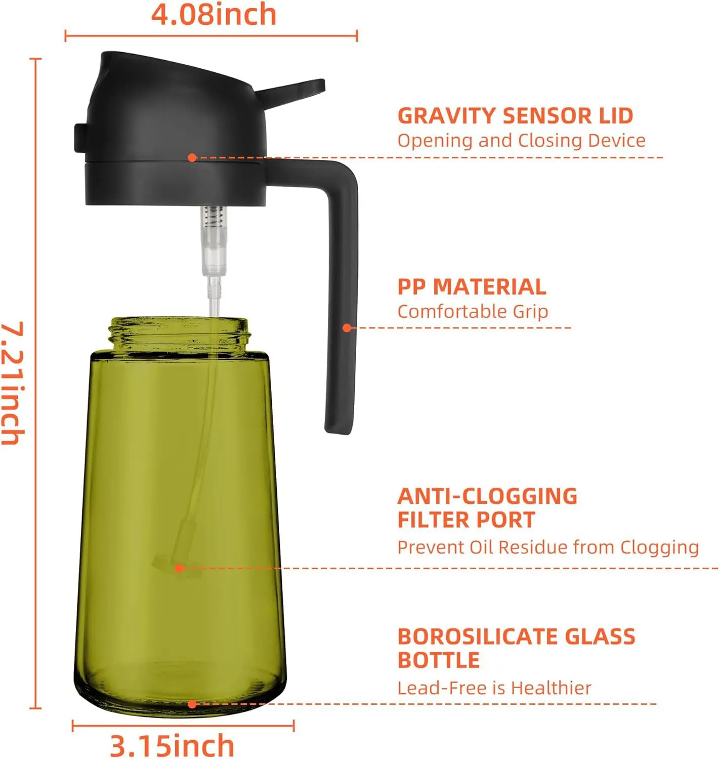 Kitchen Maiden Oil Dispenser - Premium Olive Oil Sprayer