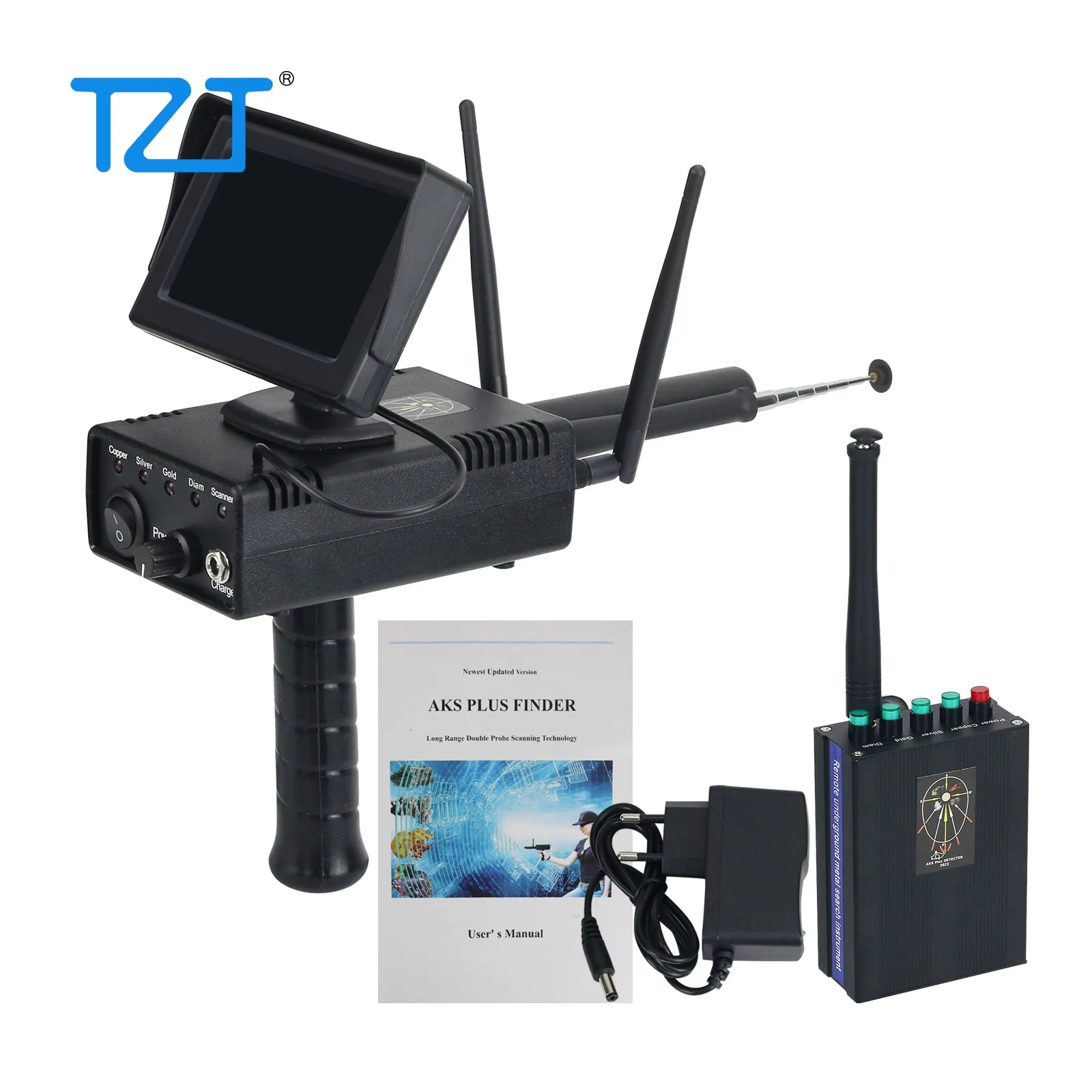 Hamgeek Aks Plus 3d Long Range Gold Detector Metal Finder Underground ...