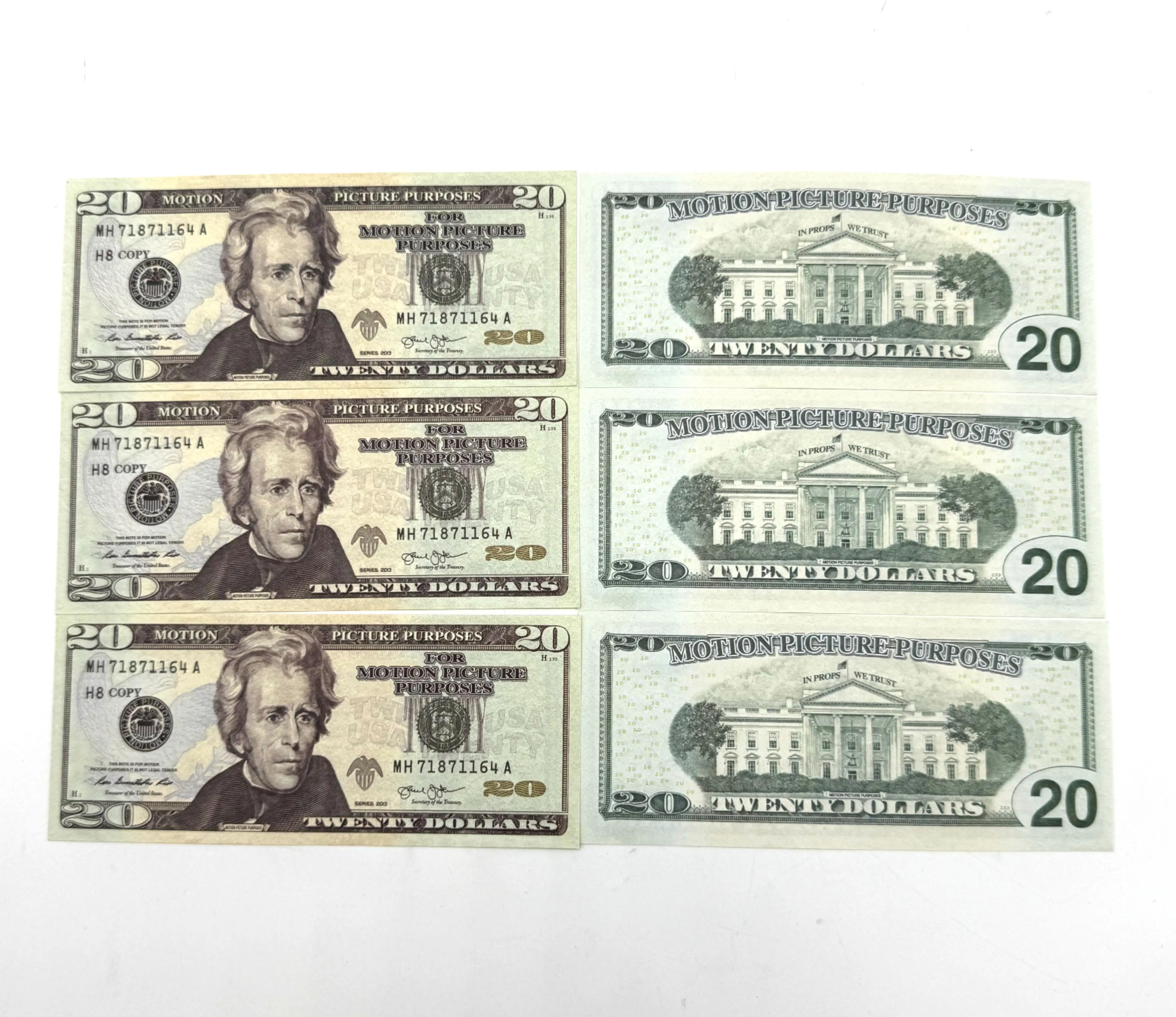 OP- 20 USD Prop Money Banknotes for Film, Photography & Event Use High ...