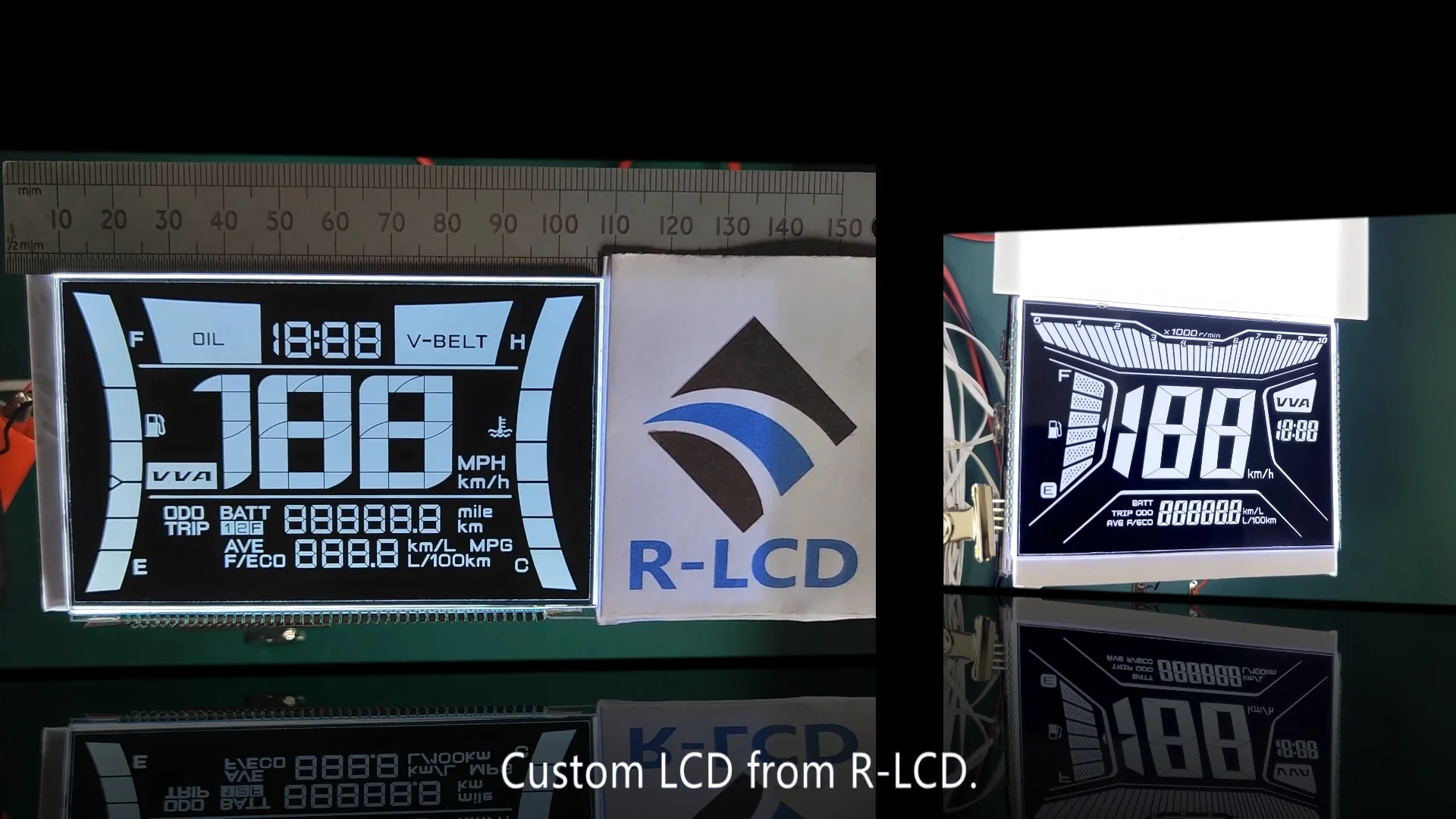 Customized Size Thermostat Energy Meter Lcd Blue Backlight 7 Segment Digit Display Lcd Screen ...