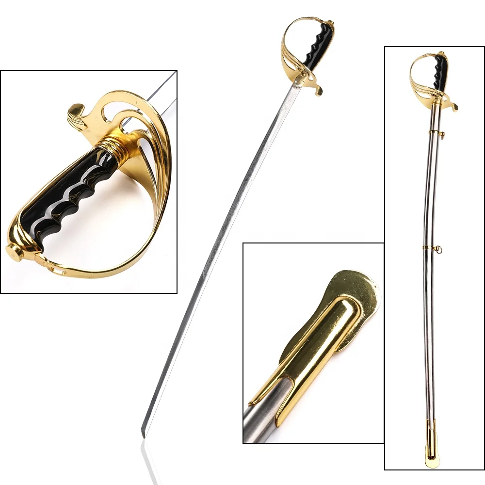 Golden Us Army Officer Saber Military Ceremonial Sword Replica - Buy Us Army Sword officer Saber ...