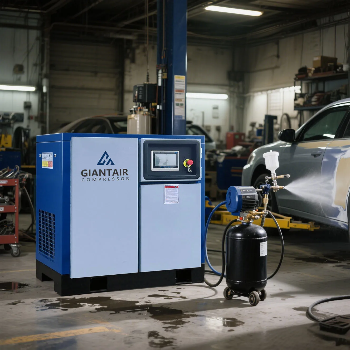 GIANTAIR 7.5KW 11KW 15KW 18.5 Energy Saving Rotary Screw Air Compressor ...