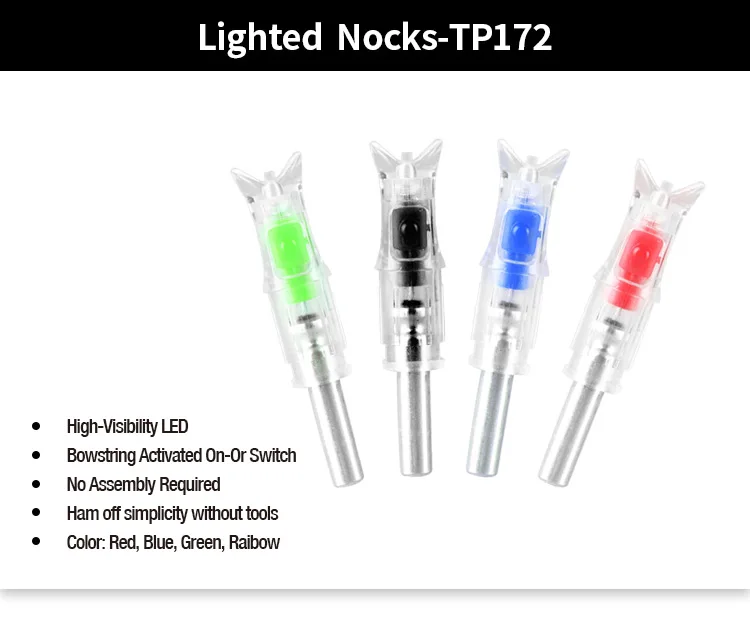 Topoint Archery Crossbow Lighted Nocks Tp172 Fits For Arrows With 6.2mm ...