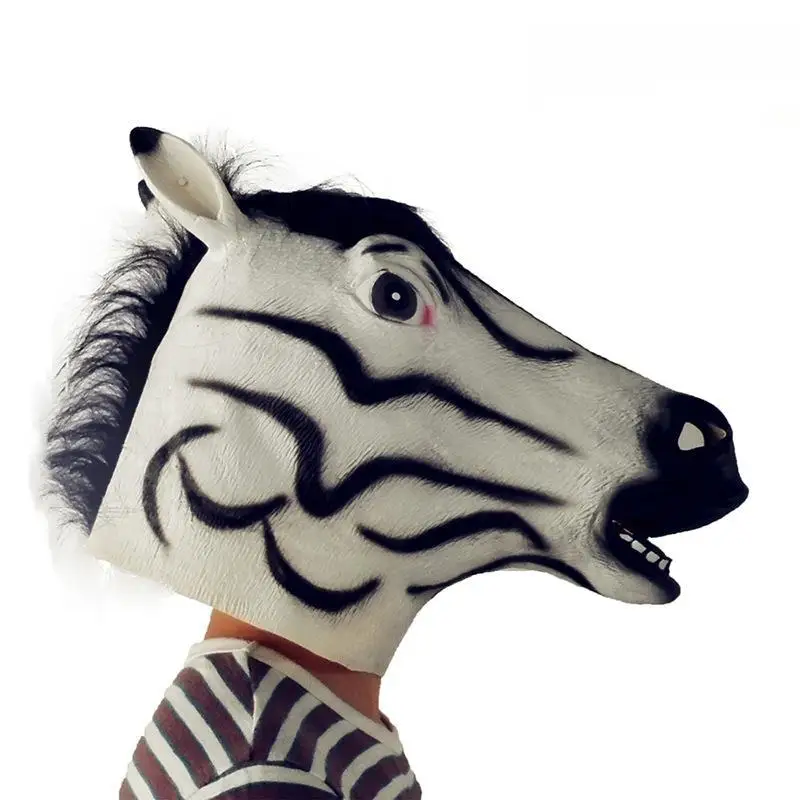 Alibaba.com: Latex Zebra Headgear Realistic Costume Mask for Halloween ...