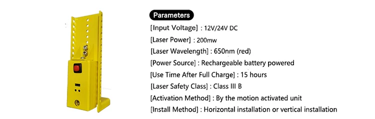 Forklift Laser Alignment System - Motion Activated & Battery Powered