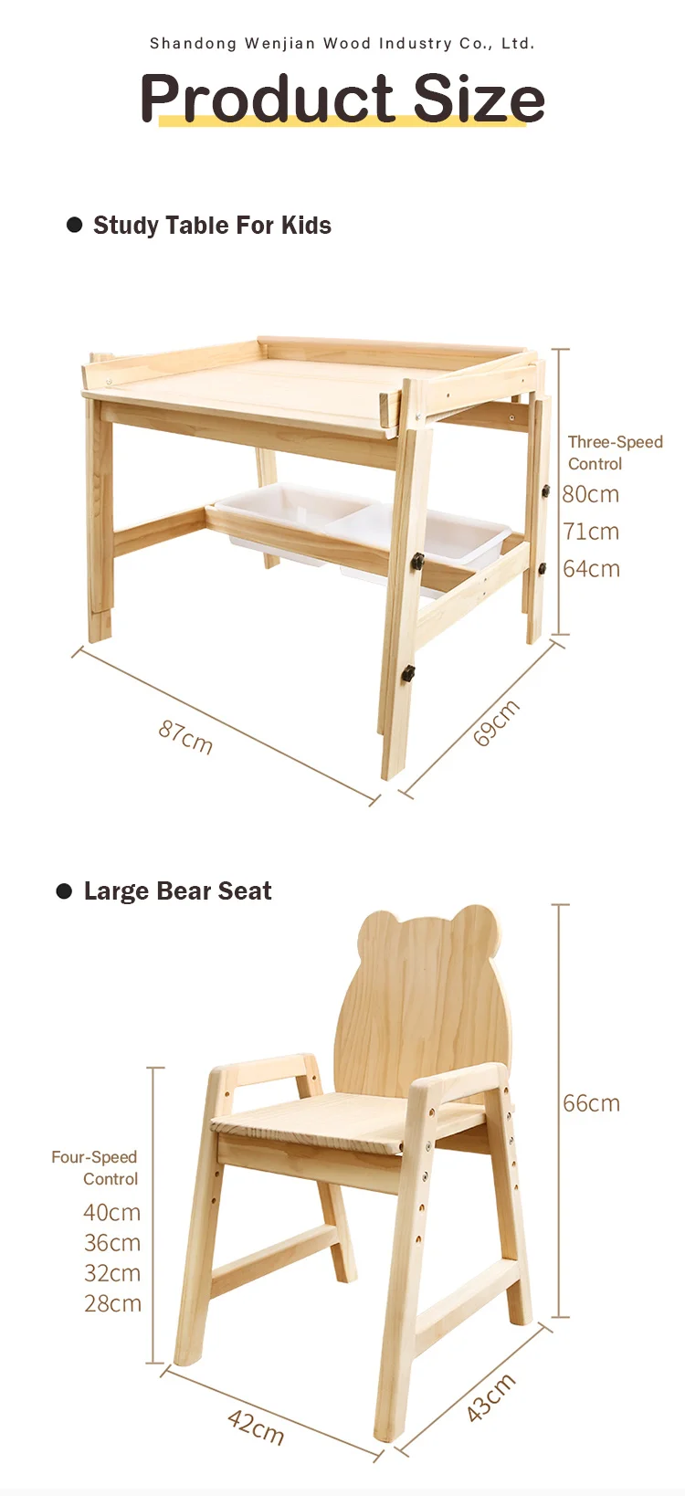 Montessori Toddler Wooden Play Table-sensory Table With Bins ...