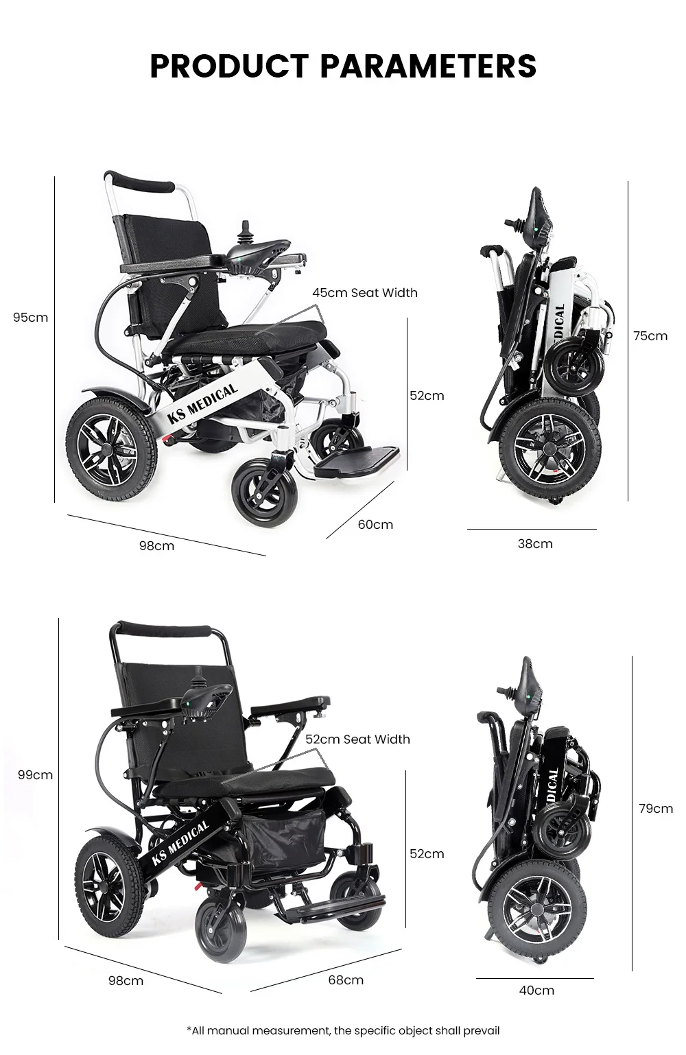 Ksm-601 Foldable Tilt In Space Wheelchair Latest Design Remote Control ...