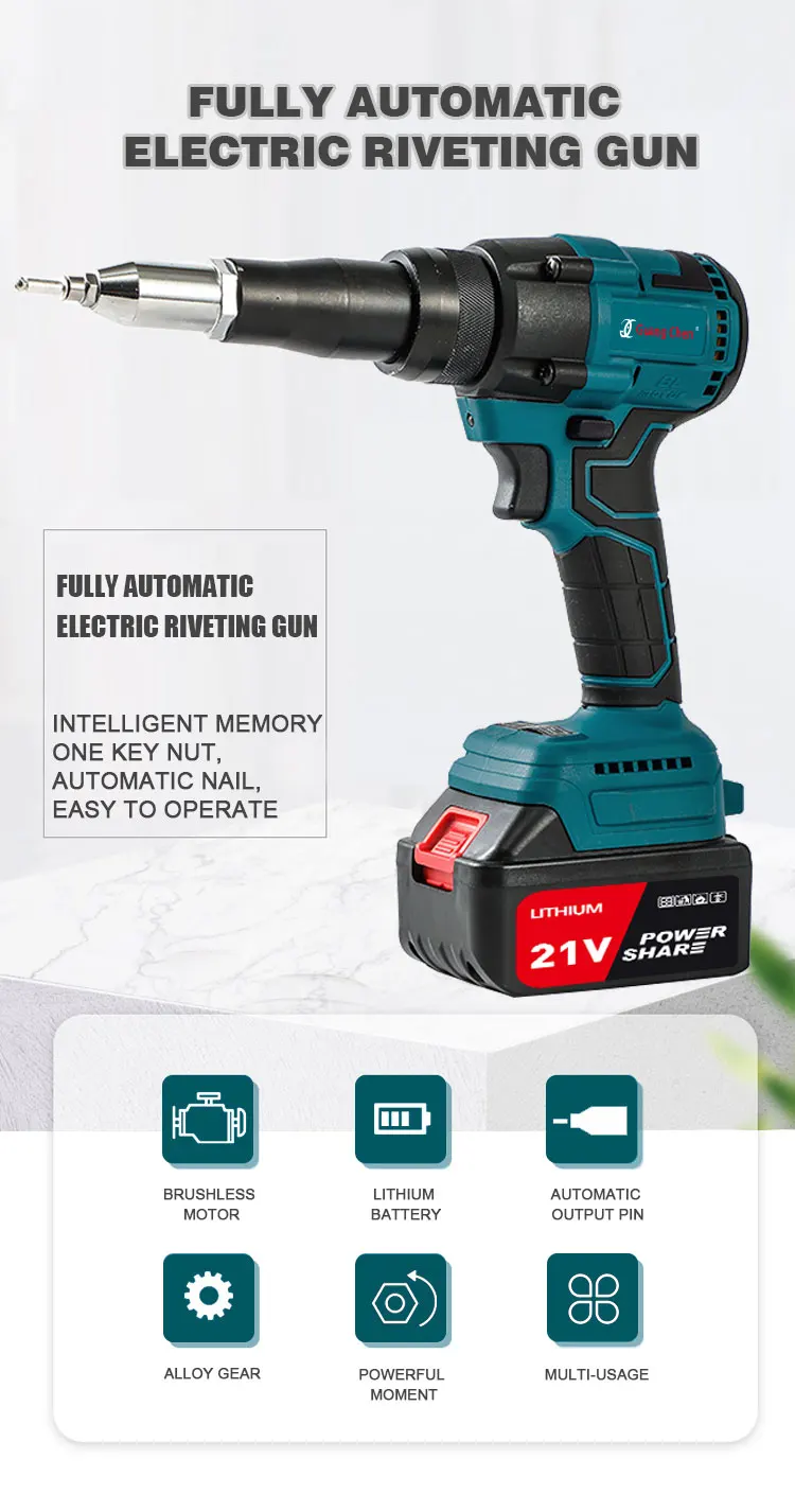 Guang Chen 400w 20v Automatic Rechargeable Lithium Cordless Riveting ...