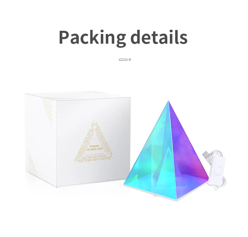 Modern Bedroom Decorated Rainbow Colorful Acrylic 3d Infinity Cube Lamp ...