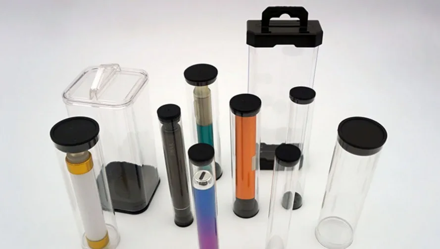 Small Plastic Tube Container Cylinder Packaging Container Box Rectangle ...