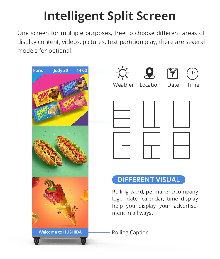 Slim Smart LED Digital Signage - Perfect for Indoor Advertising
