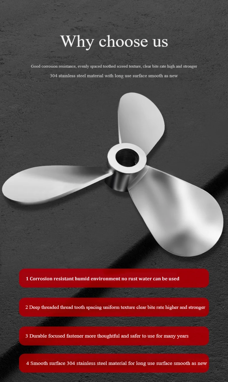 304 Stainless Steel Mixing Blade Wind Blade Three Impeller Dispersion ...