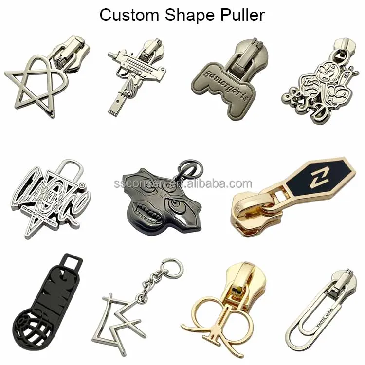 Fast Delivery Custom Silver Plating Metal Zipper Puller With Your Own ...