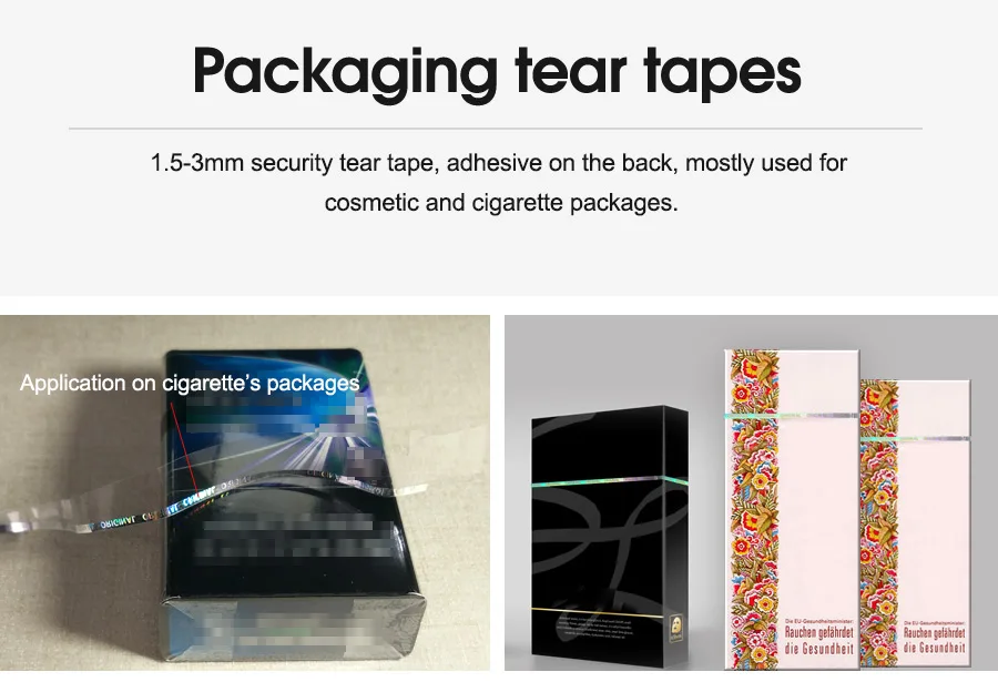Secure Your Cigarette Box Packaging with Hologram Tear Tape