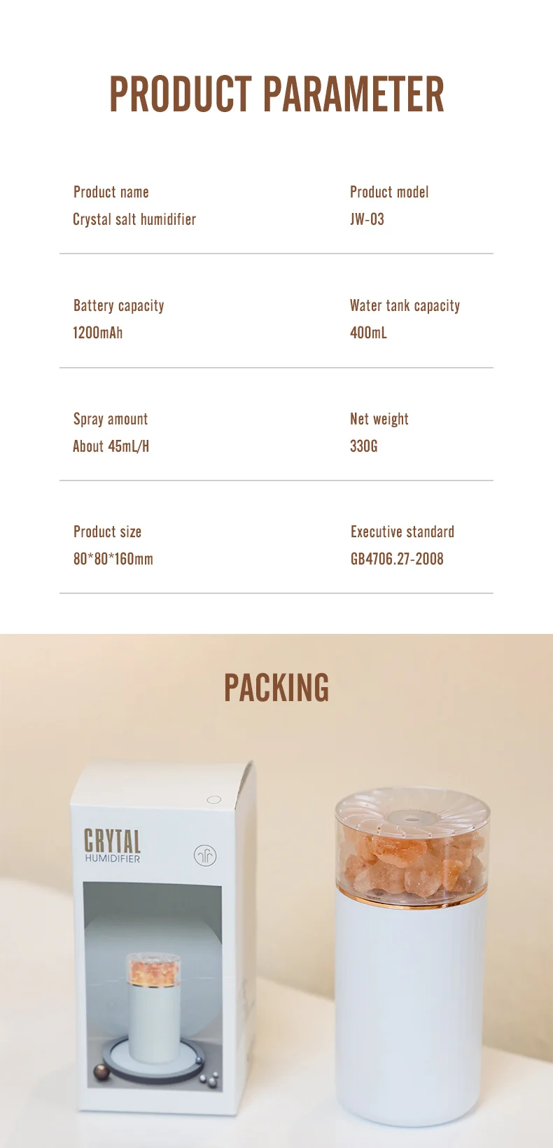 IMYCOO Salzlampen - Essential Ultrasonic Air Humidifiers