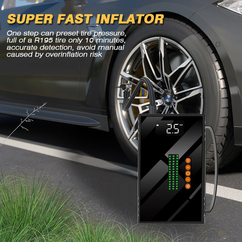 14000mah 1000a Car Power Bank Battery Booster Pack Jumper With Tire ...