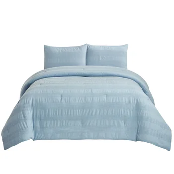 100% Cotton Light Blue Waffles Comforter Waffle Knit Comforter ...