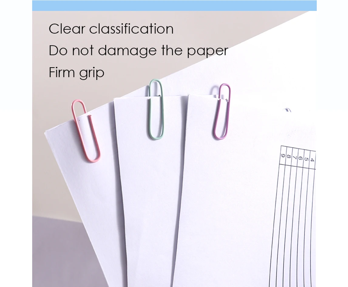 Foska New Items 28mm Color Assorted Paper Clips for Students