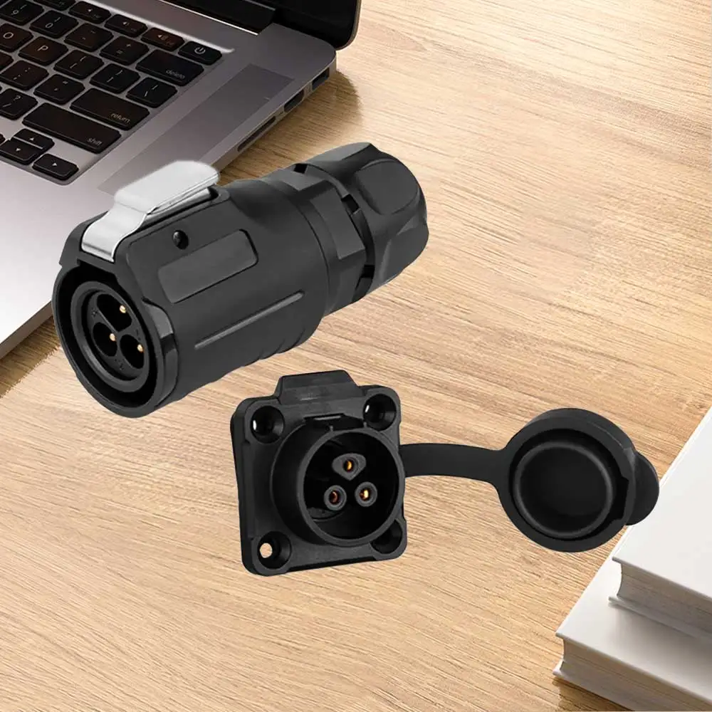 Oswell 3 Pin Male Female Plug Socket Standard Waterproof Wire Connector ...