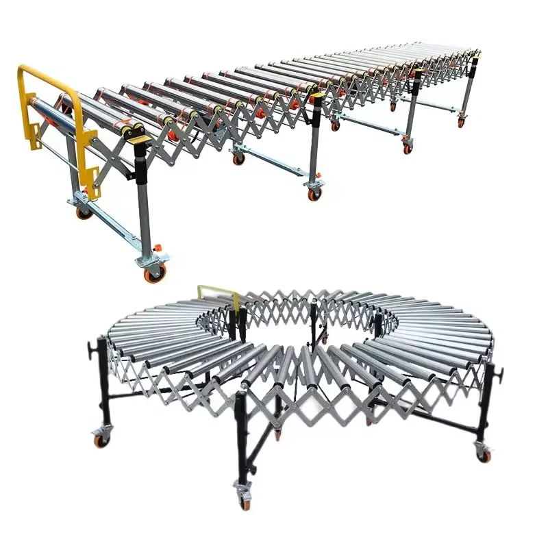 Telescopic Roller Conveyor Flexible Expandable Roller Conveyor For Box ...