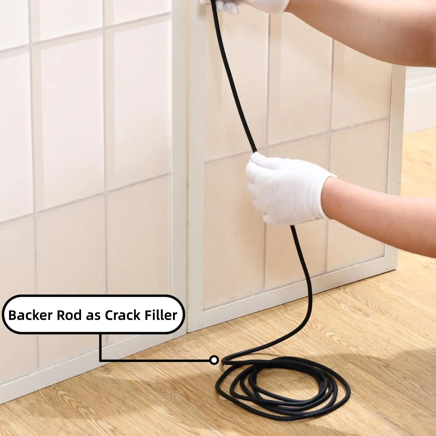 Backer Rod for Gaps and Joints, Black Rubber Caulk Saver Weather ...