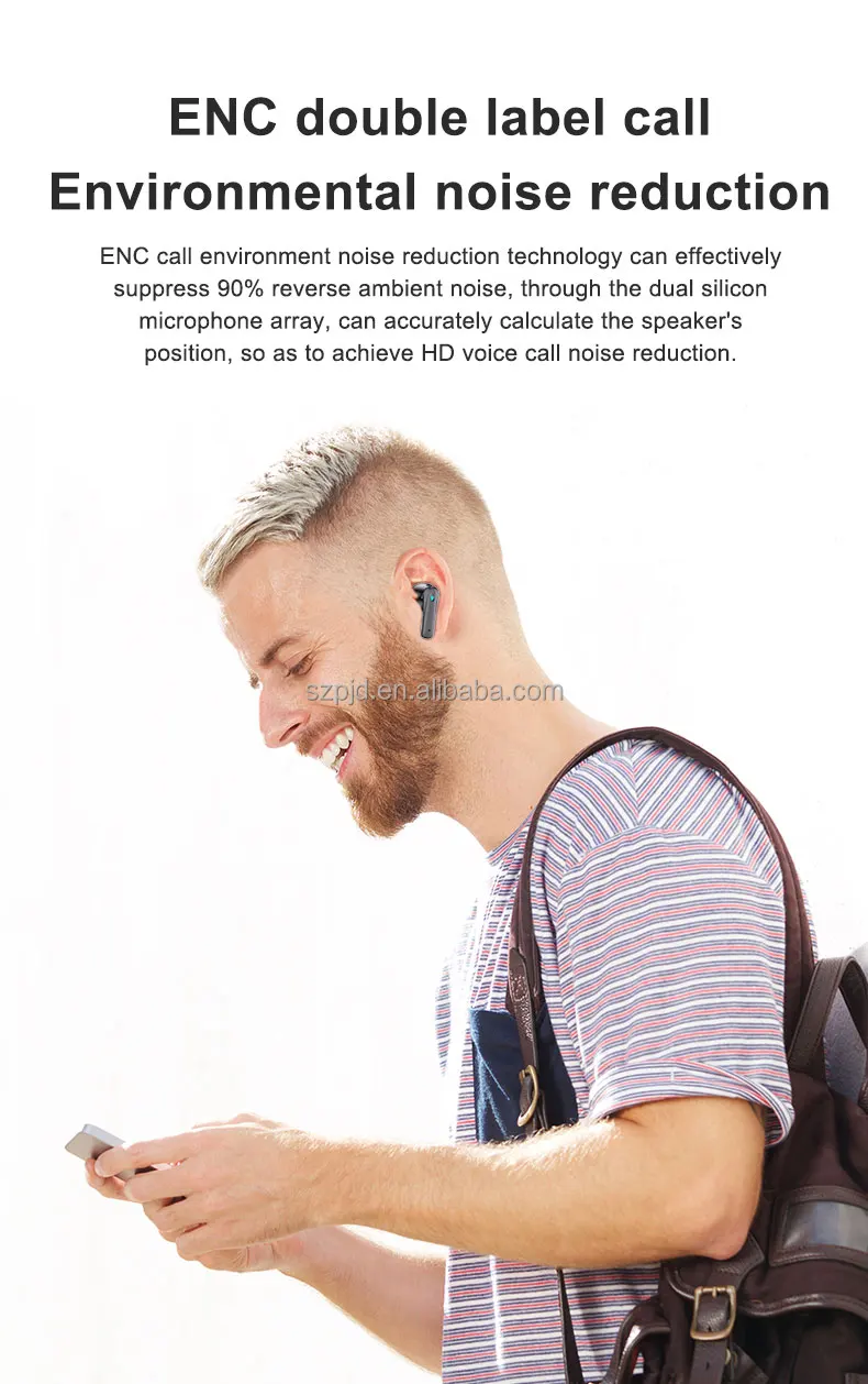 Factory Waterproof P90 Pro ANC ENC TWS Touch Control Wireless Headphone ...