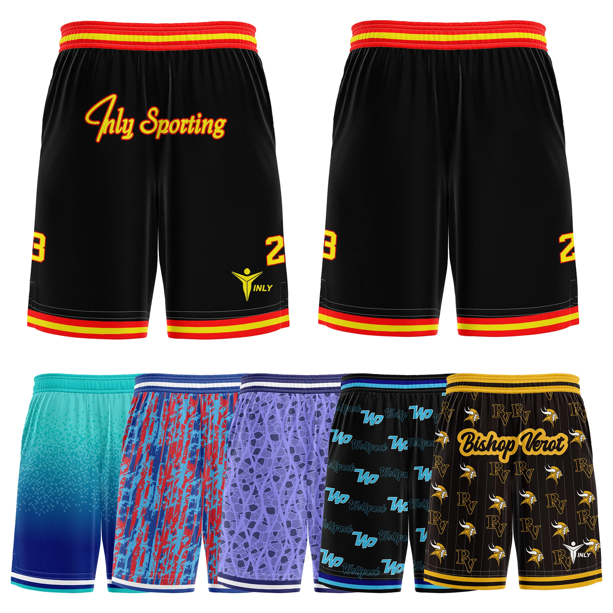 Custom Basketball Jersey Embroidered Logo Sublimation Trunks Basketball ...