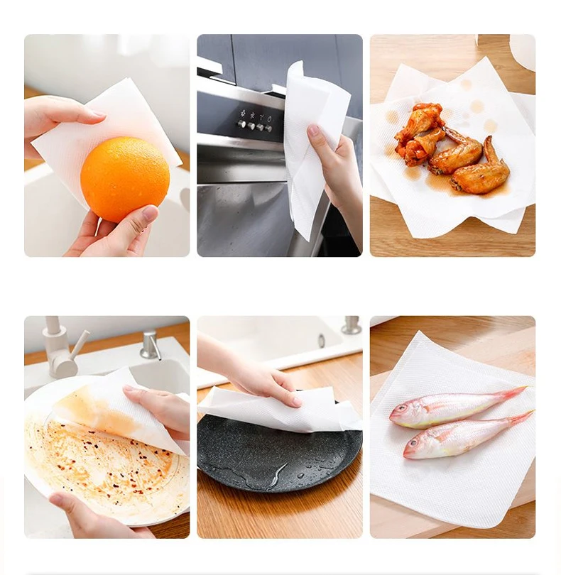 Oem Printed Embossed Disposable Kitchen Towels Kitchen Roll Paper - Buy ...