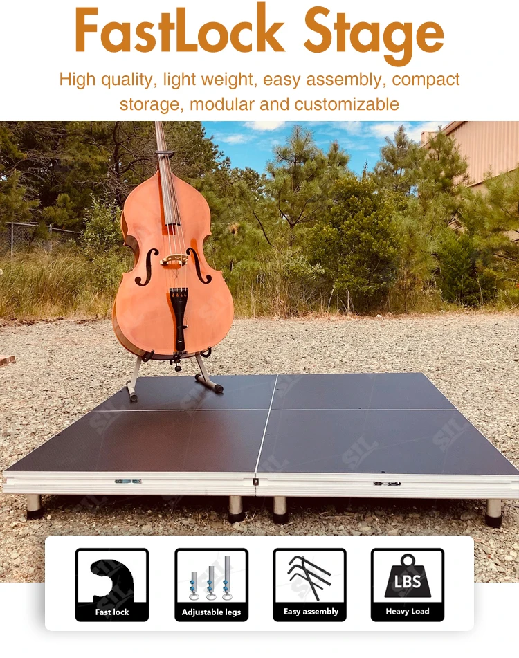 SIL Custom Mini Portable Stage Platform for Indoor Church Events ...