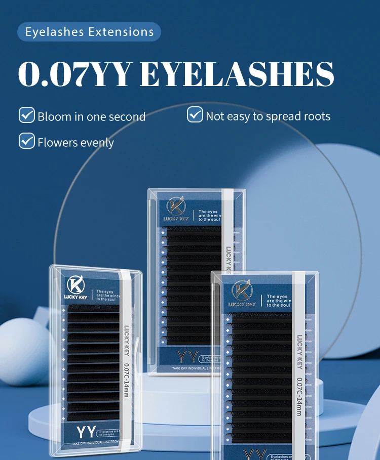 Yy Shape Eyelashes Extension Natural Soft Individual Eyelash C/d 0.07mm ...