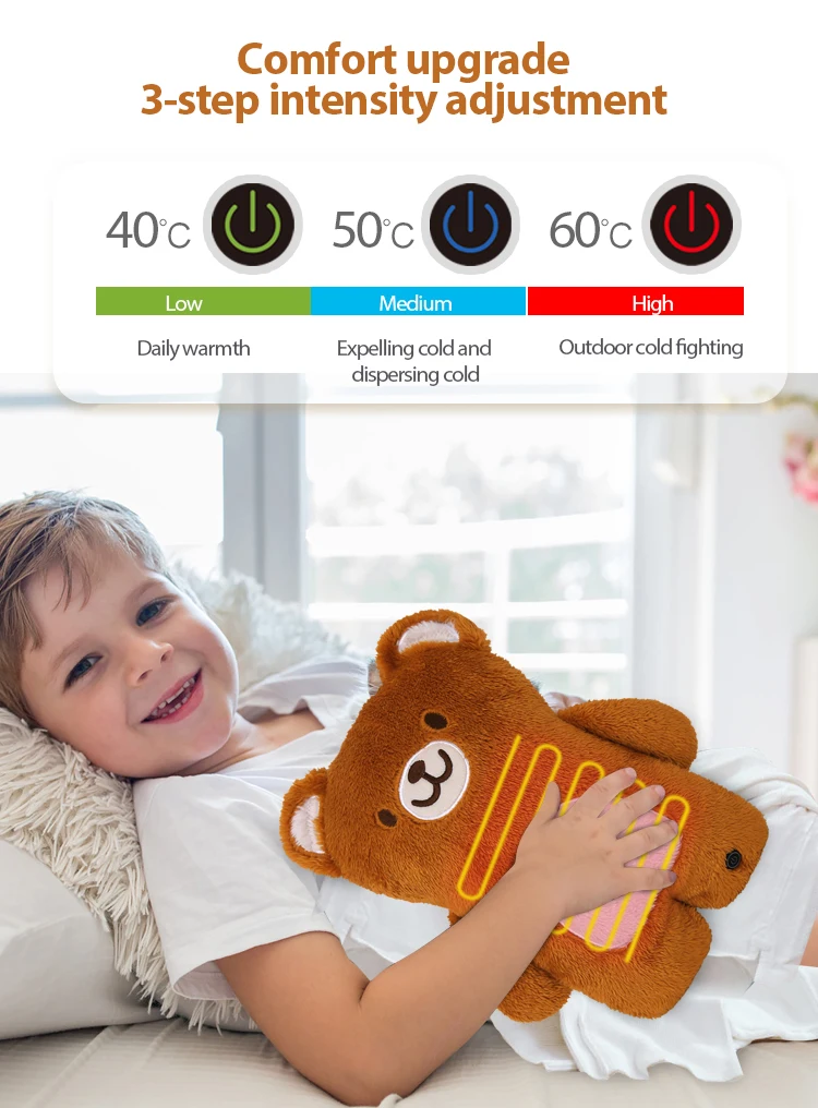 USB Electric Heating Stuffed Soft Plush Animals Toys