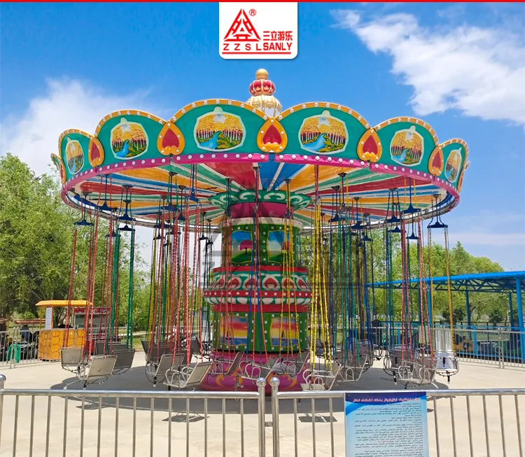 Fairground Chair O Plane Funfair Chain Spinning Carousel Amusement Park ...