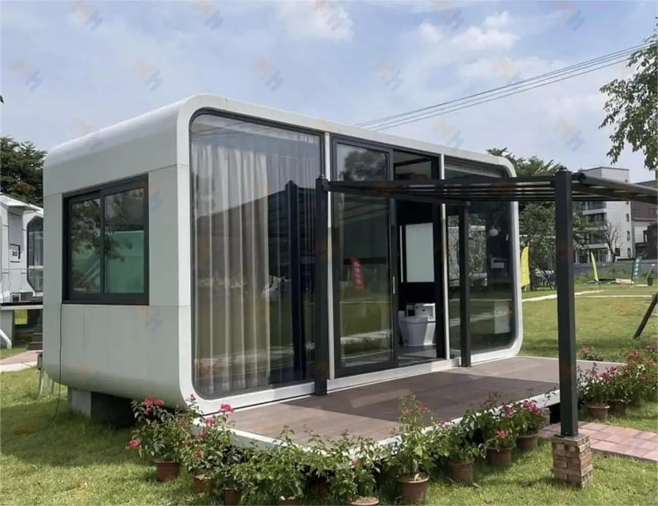 Mh Luxurious Prefab Pod Shaped Prefabricated Movable Steel Structure ...